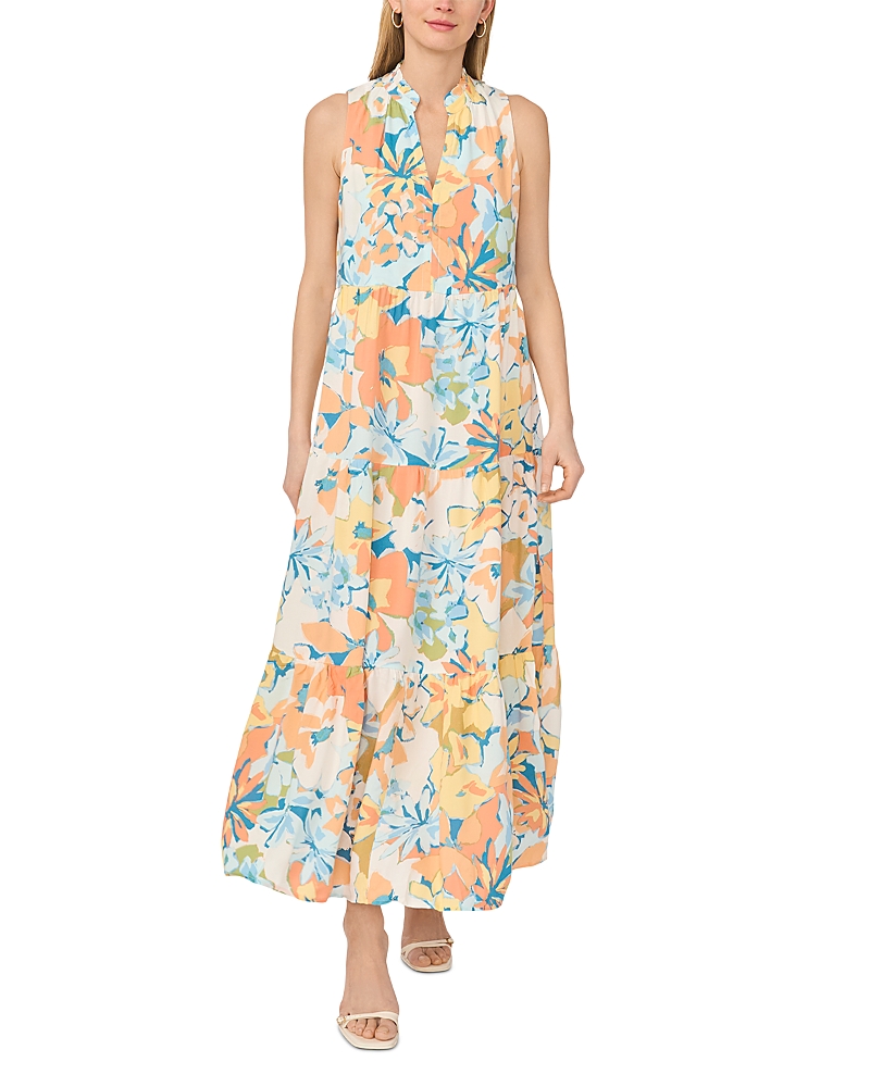 VINCE CAMUTO Vince Camuto Sleeveless V-Neck Tiered Maxi Dress